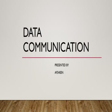 Data Communication presentation easy presentation | PPTX