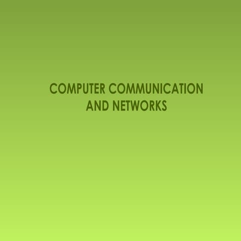 Data Communication Lecture 01 Ppt
