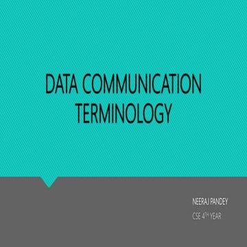 Data communication terminology | PPTX