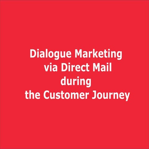 From Direct Marketing to Dialogue Marketing | PPT