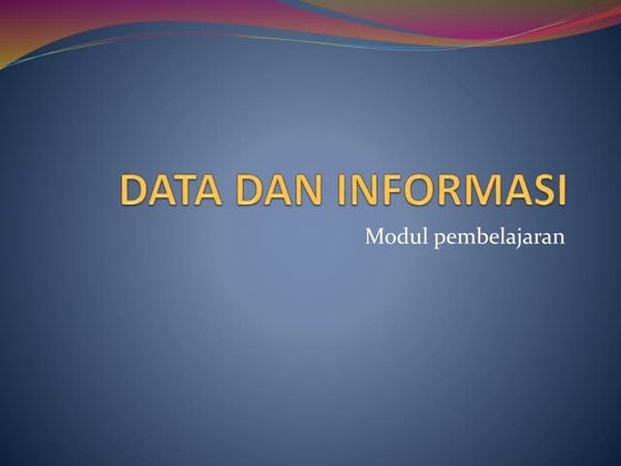 pengenalan manajemen data dan informasi.pedesa | PPT