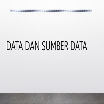 Probabilitas dan Statistika Data Sampling | PPTX