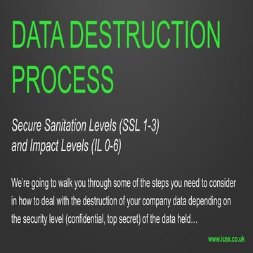 Data Destruction Process depending on the Impact Level | PDF