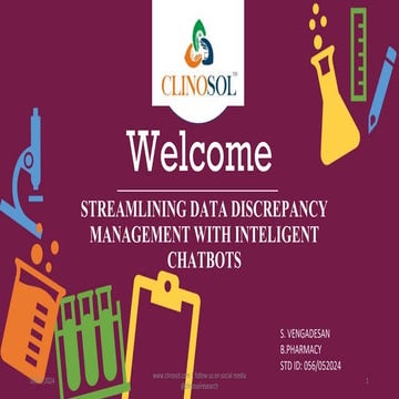 Streamlining Data Discrepancy Management with Intelligent Chatbots | PPT