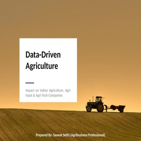 Data Driven Agriculture Presentation Pptx