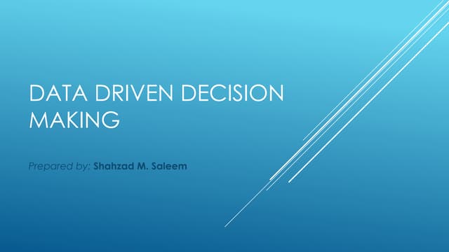 data driven decision making | PPTX