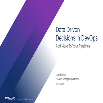 Data Driven Decisions in DevOps | PPT