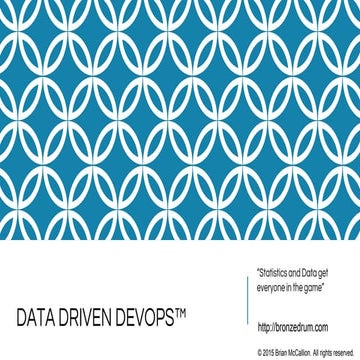 Data Driven DevOps: from Culture to Gamification | PPTX | Cloud Computing | Internet