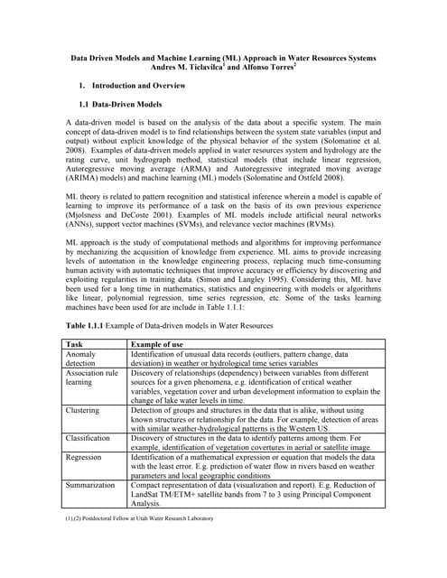 Data Driven Models And Machine Learning Pdf Technology Industry
