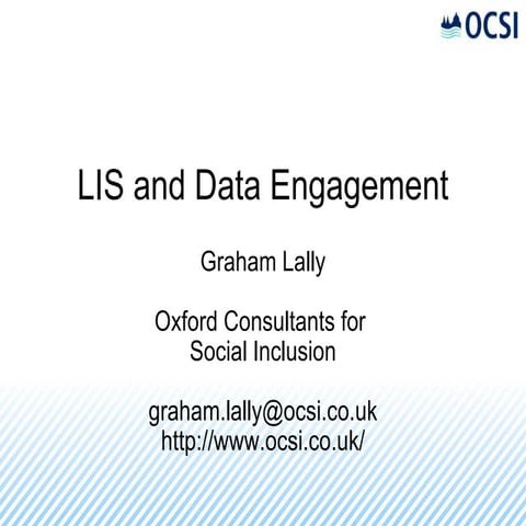 Data engagement and Local Information Systems | PPT