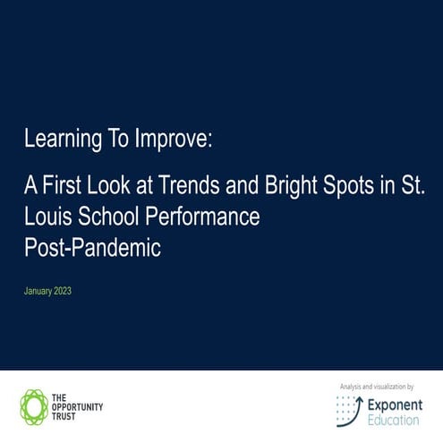 A First Look at Trends and Bright Spots in St. Louis School Performance Post-Pandemic | PPT