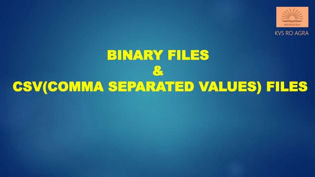 Data File Handling In Python Binary And Csv Files Ppt 4330
