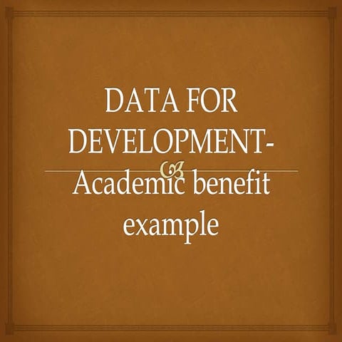 Data for development | PPTX