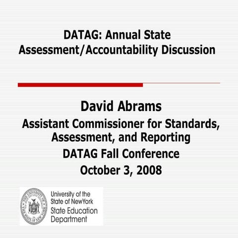 Datag Annual Testing Accountabilty Discussion 10 081 | PPT