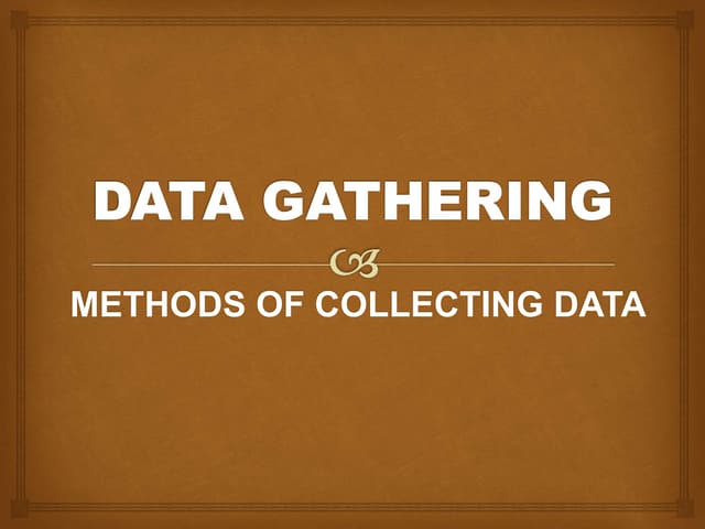 Organizing and presenting data | PPTX