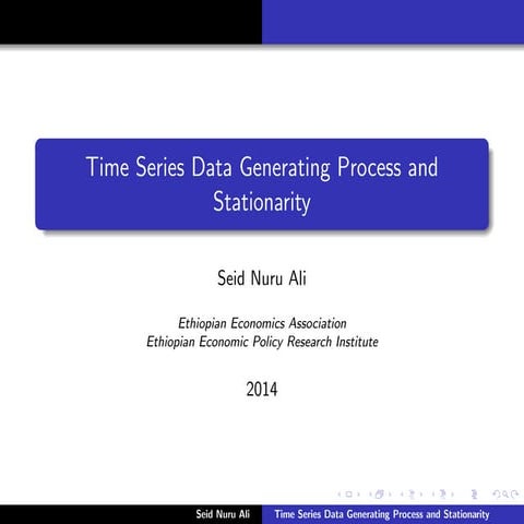Time Series Data Generating Process and Stat | PPT