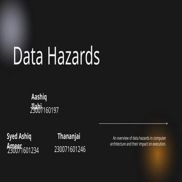 Data Hazards Computer Architecture and processor | PPT