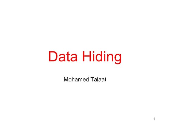Steganography ppt | PPT