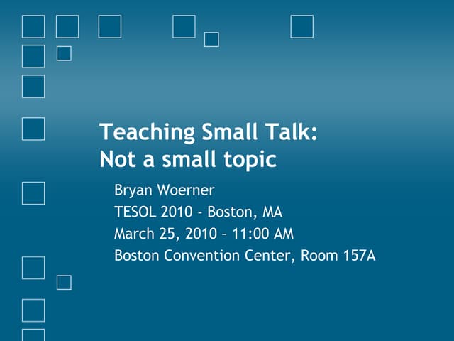 Small talk. ppt | PPT