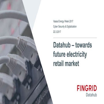 Datahub – towards future electricity retail market | PPT