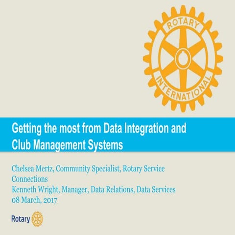 Getting the most from Data Integration and Club Management Systems | PPT