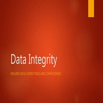 Data integrity | PPTX