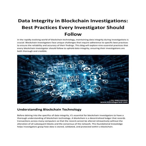Data Integrity in Blockchain Investigations: Best Practices Every ...