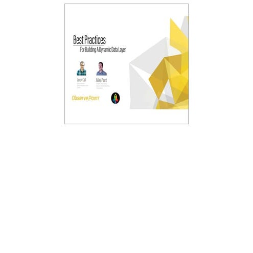 Datalayer Best Practices with Observepoint | PDF | Web Development | Internet