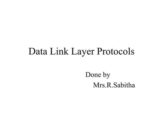 Sliding window protocol | PPT