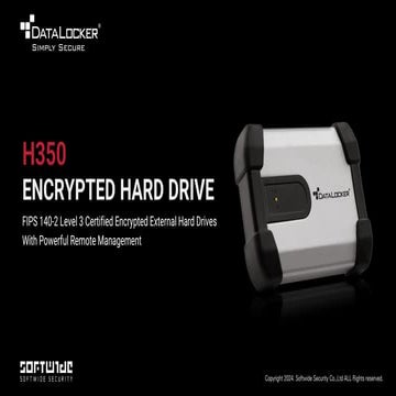암호화 보안 외장하드 'DataLocker H350'_소개자료 | PPT