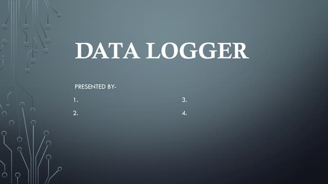 Data Logger Project Using Rtc Module And Arduino Uno Ppt