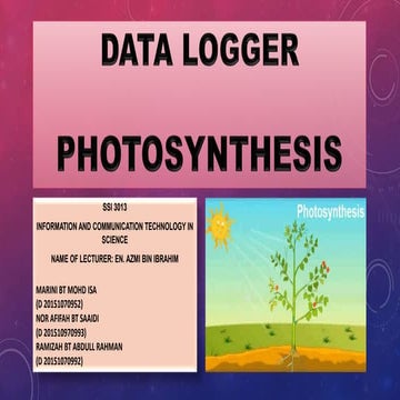 Data logger ssi photosynthesis (1) | PPTX