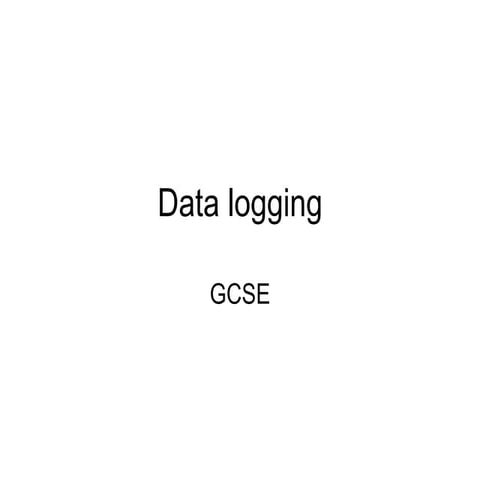 Data Logging | PPT