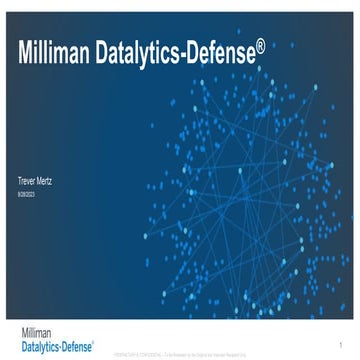Milliman Datalytics-Defense® – Insurtech Innovation Award 2023 | PPTX