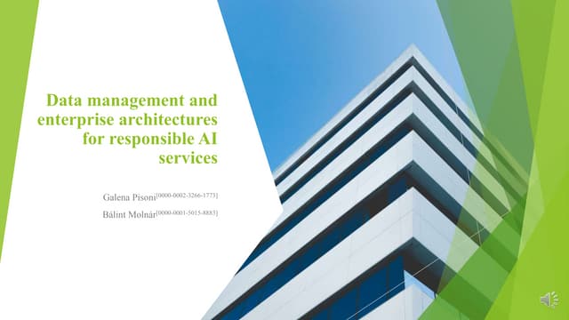 Data Management And Enterprise Architectures For Responsible Ai Services Pptx