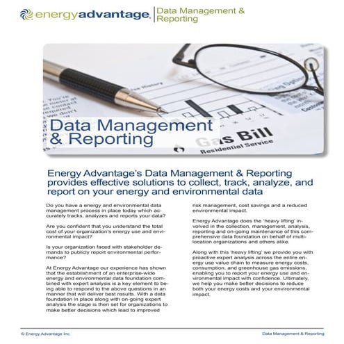 Data Management and Reporting Brochure | PDF