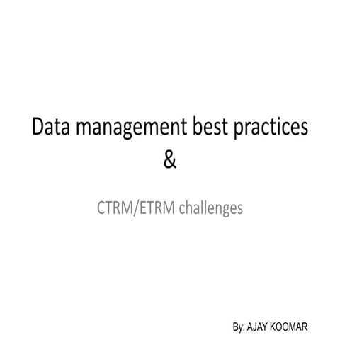 Data management best practices | PPSX