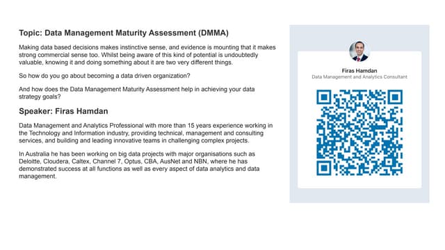 Introduction to DCAM, the Data Management Capability Assessment Model ...