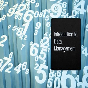Data management overview | PPT