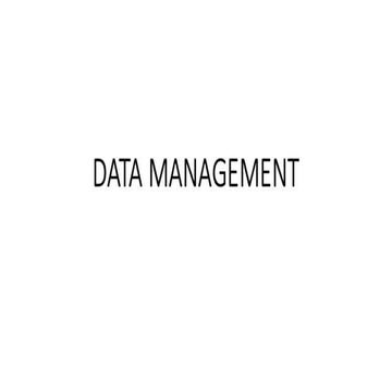 Data Management Record Keeping Pdf