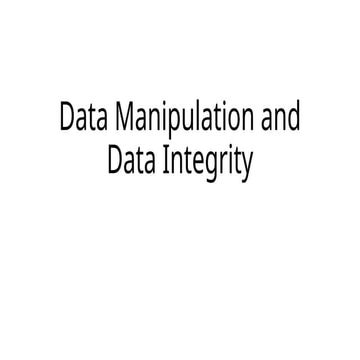 Data Manipulation And Data Integrity ethics in research | PPTX