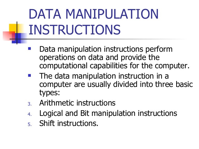 Data manipulation instructions