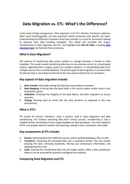 ETL vs ELT | PDF