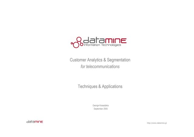 Customer Analytics And Segmentation Pdf Marketing And Advertising