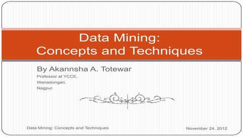 Data mining (lecture 1 & 2) conecpts and techniques | PPT