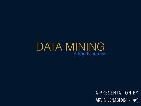 The Do's and Don'ts of Data Mining | PPT