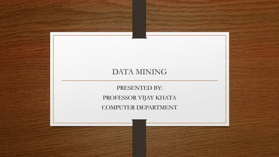 Data mining primitives | PPTX | Databases | Computer Software and Applications