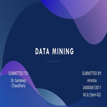 Data mining - An overview introduction . | PPTX