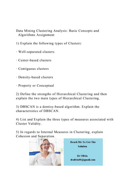 Data Mining Clustering Analysis Basic Concepts And Algorithmsdocx 2581