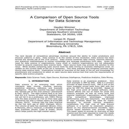 Data Mining Software Comparison Pdf Computer Software And Applications Computing